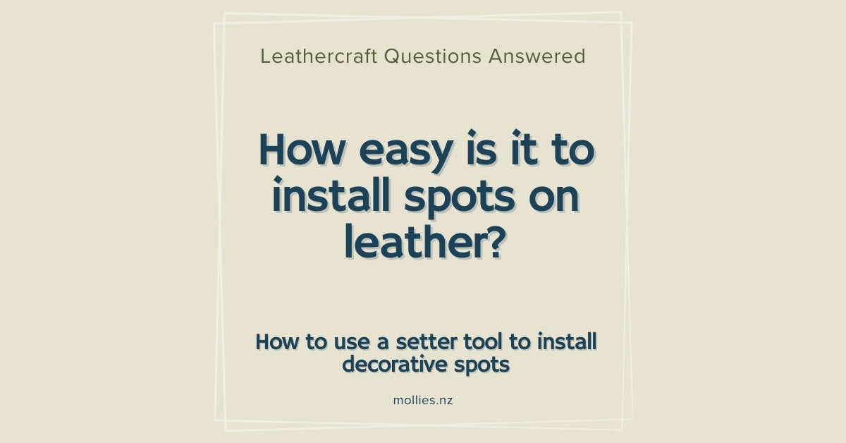 How easy is it to install decorative spots on leather? – Mollies