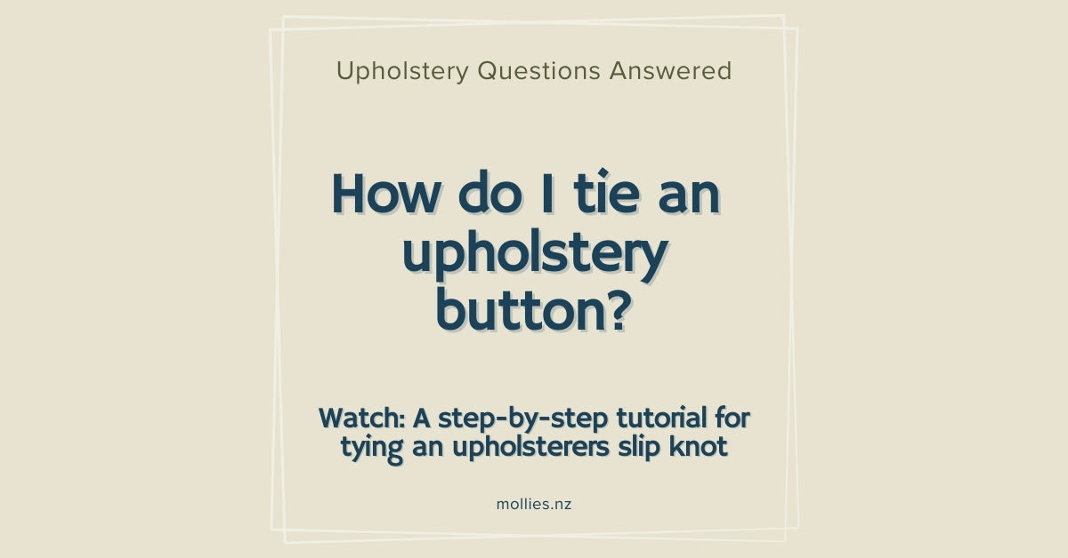 How do I tie on an upholstery button? – Mollies