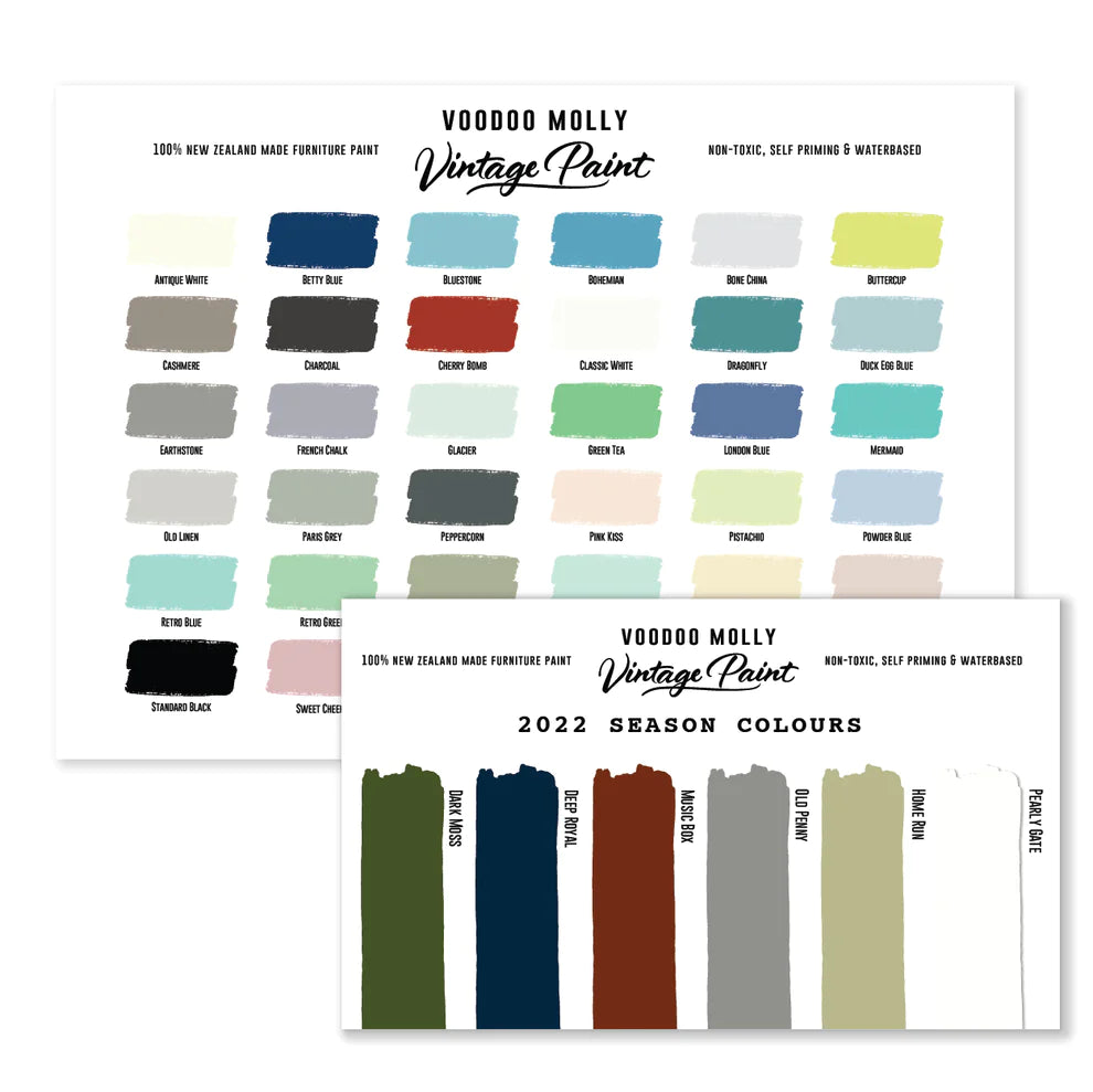 Voodoo Molly Vintage Paint Charts | Mollies Make & Create NZ