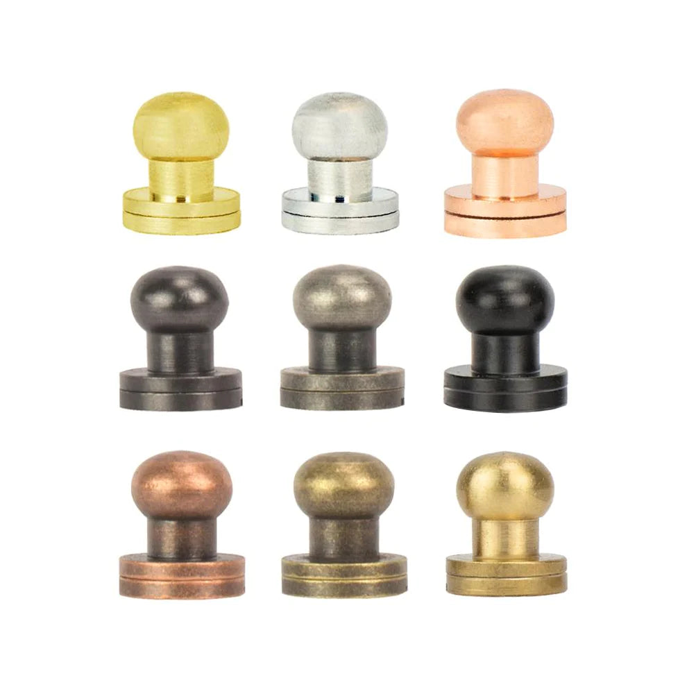 Leathercraft button post studs | Mollies Make & Create NZ