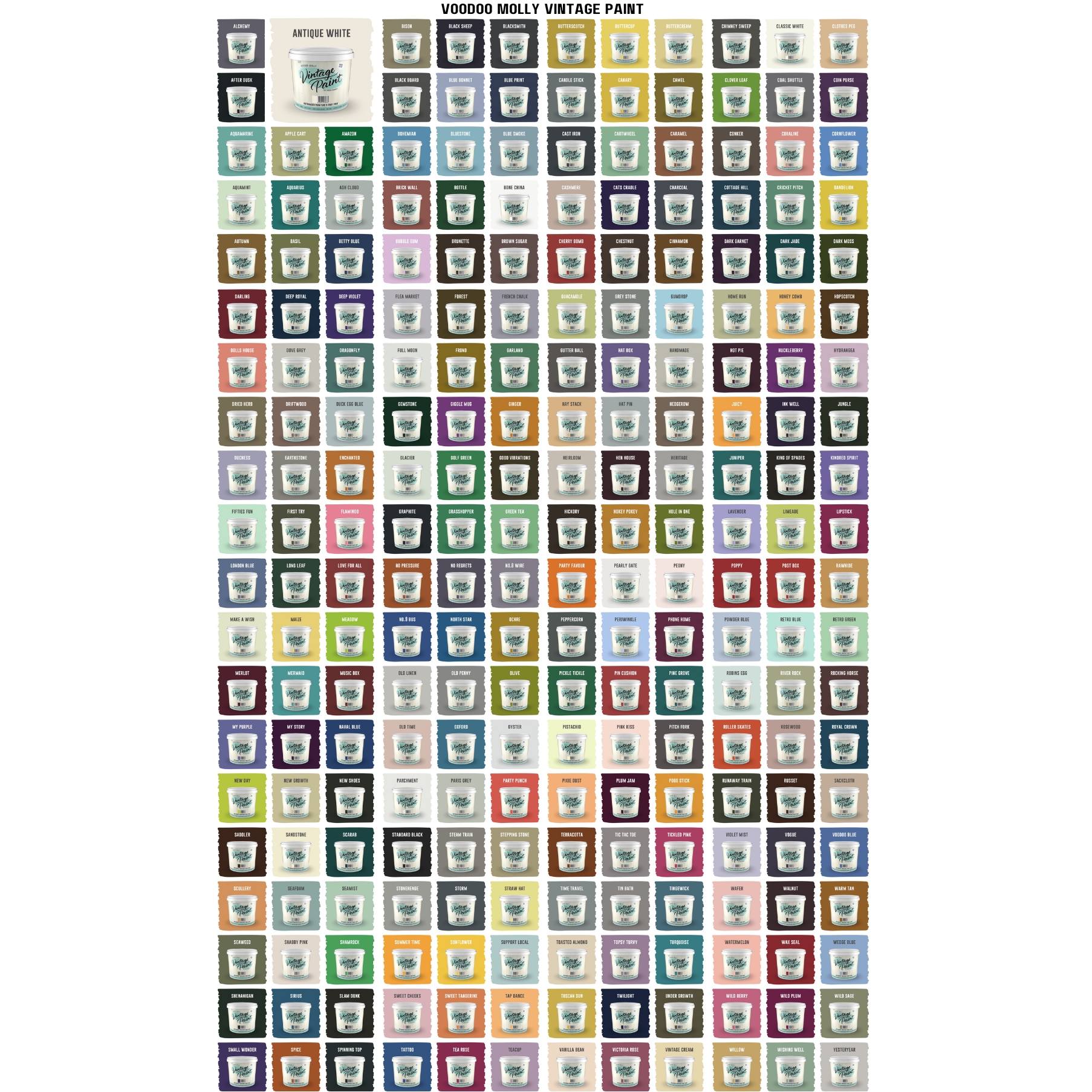 Voodoo Molly Vintage Paint Charts | Mollies Make & Create NZ